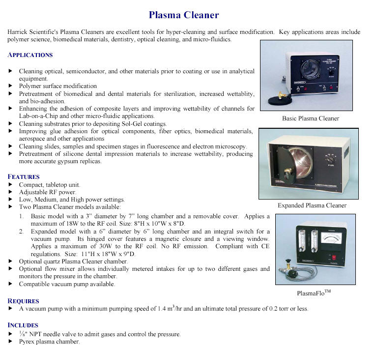 Plasma Cleaner